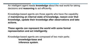 Knowledge-Based Agent in Artificial intelligence.pptx
