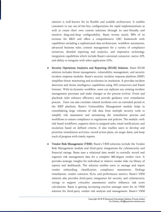 Rsam is Recognized as 2018 Technology Leader in the GRC Platforms ...