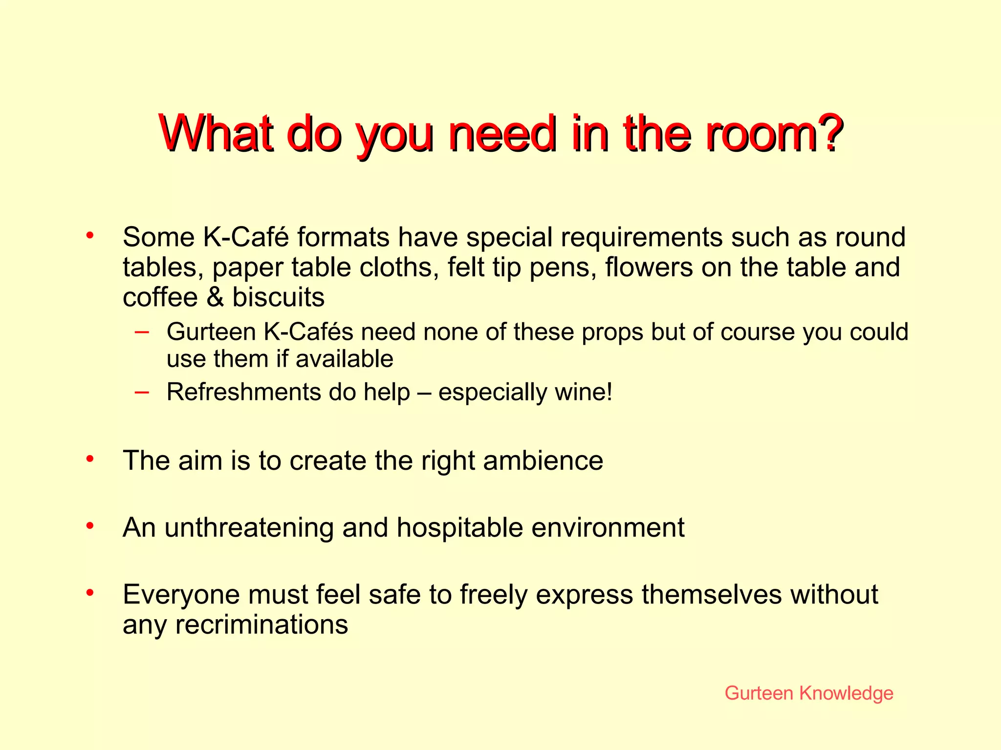 Knowledge Cafe Workshop | PPT