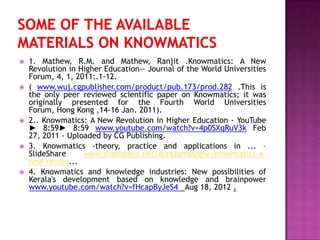 KNOWLEDGE SCIENCE & CYBERNETICS OF KNOWLEDGE : KNOWMATICS | PPTX