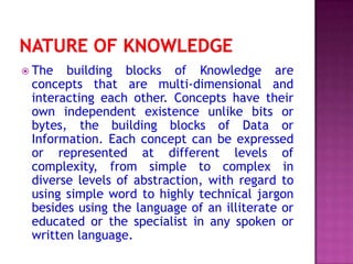 KNOWLEDGE SCIENCE & CYBERNETICS OF KNOWLEDGE : KNOWMATICS | PPTX