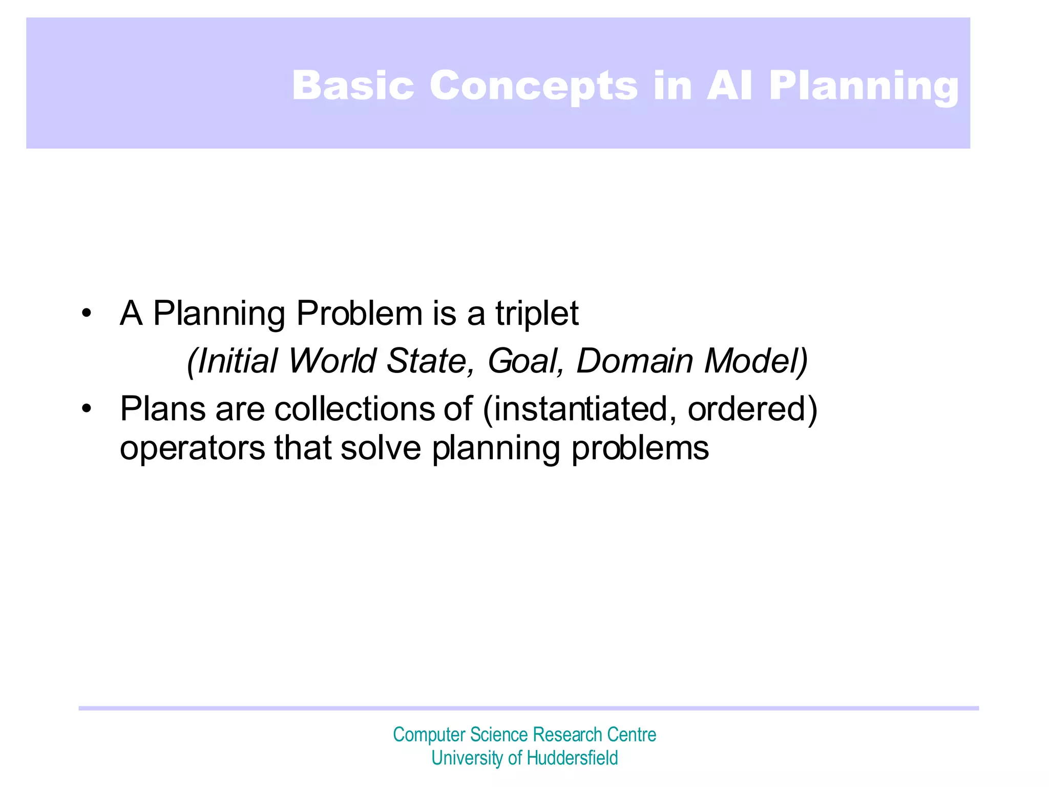 Knowledge Engineering For Automated Planning | PPT