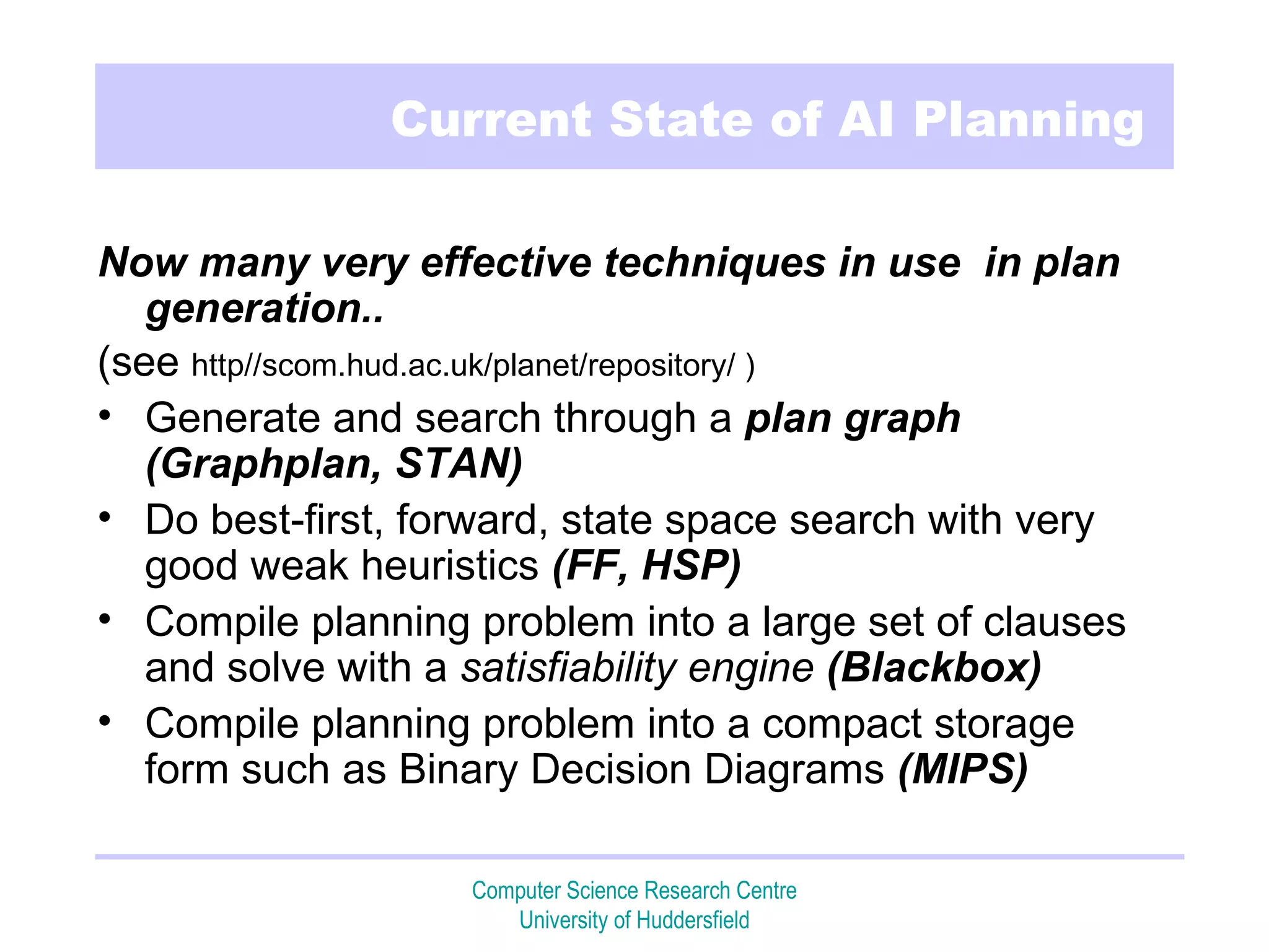 Knowledge Engineering For Automated Planning | PPT