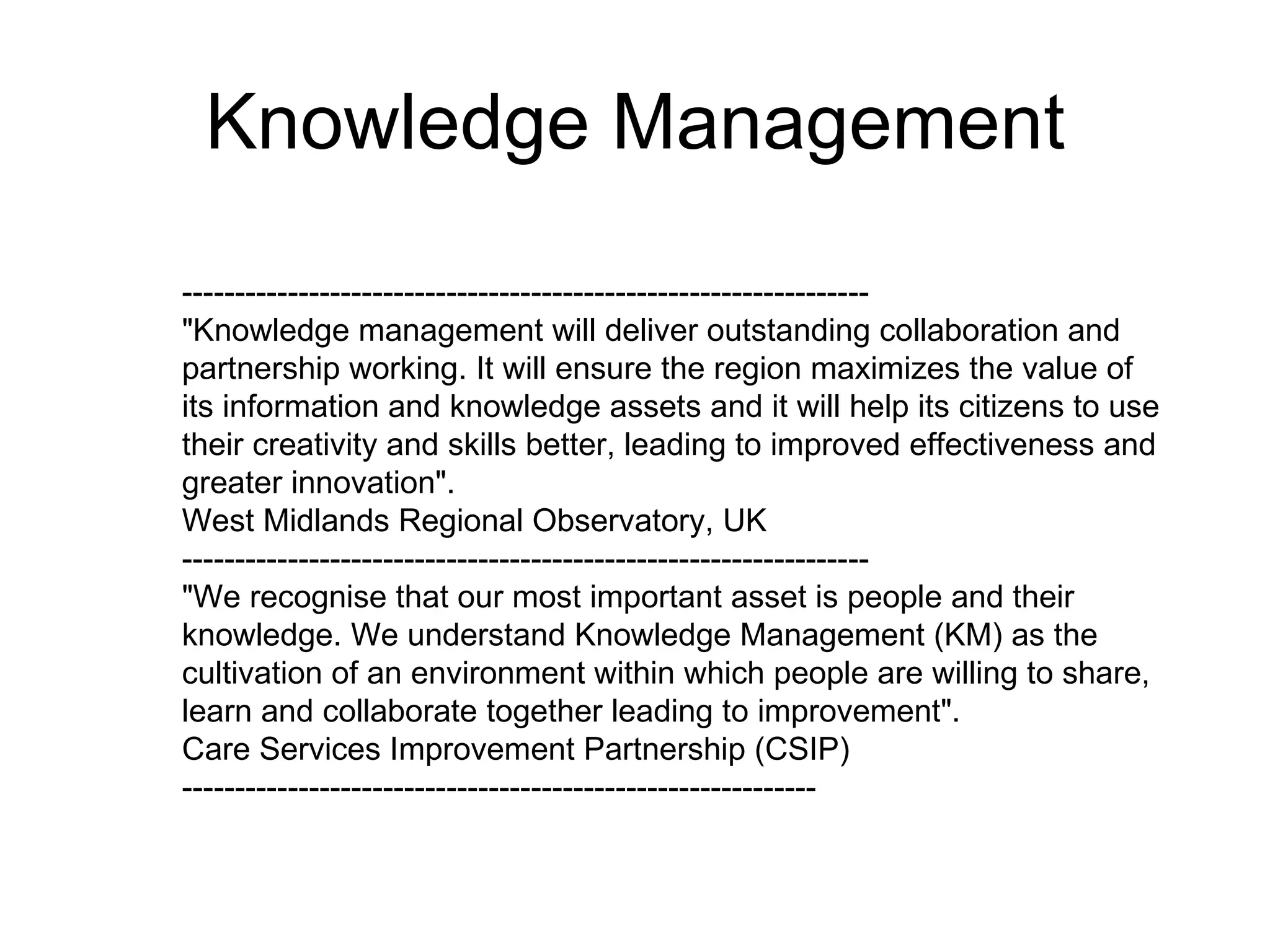 Knowledge Management 101 | PPT