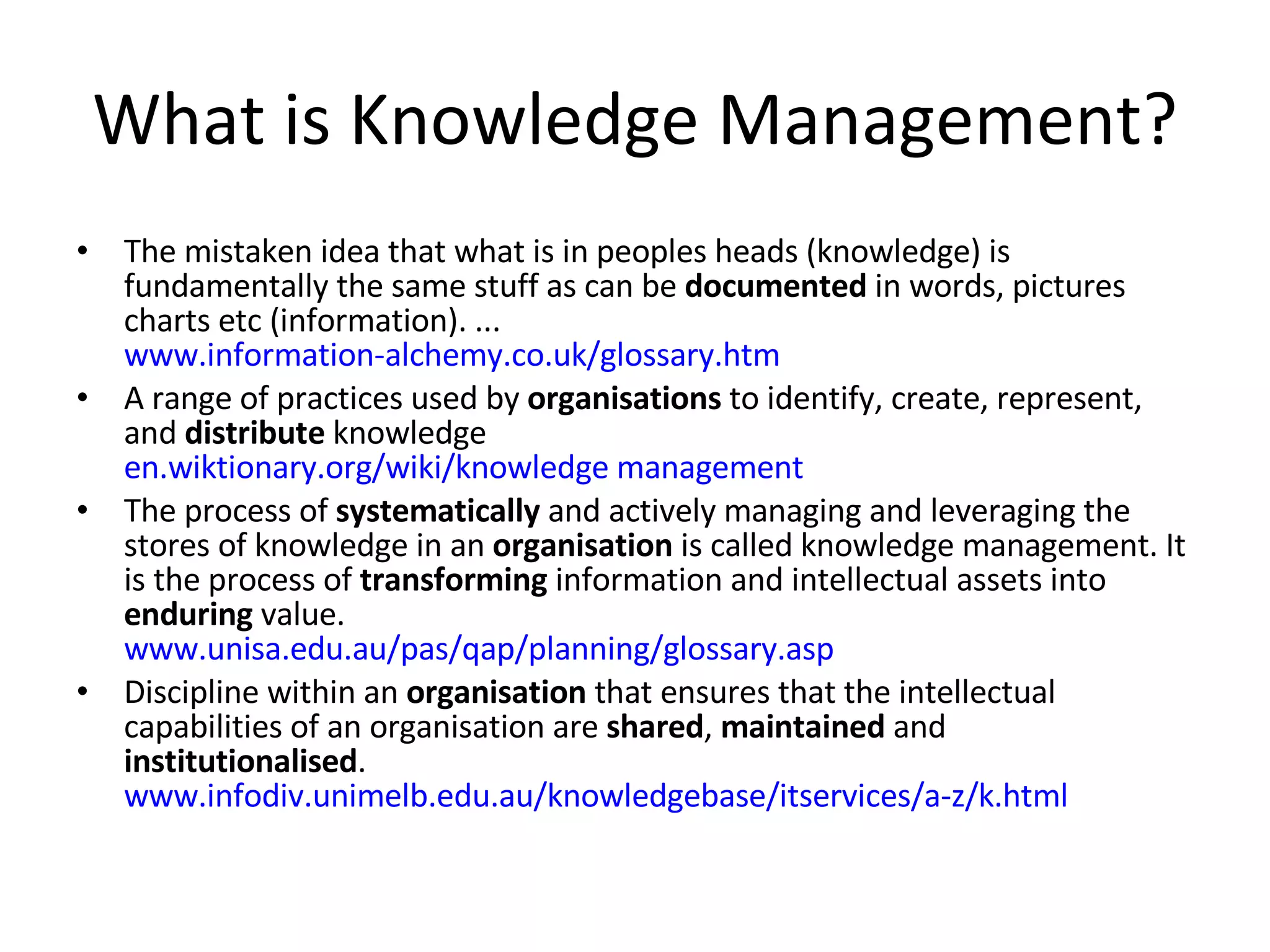 Knowledge Management | PPT