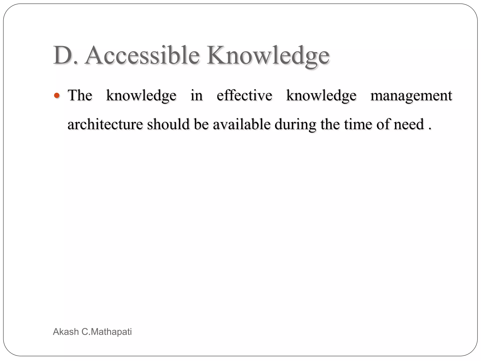 Knowledge management architecture | PPTX