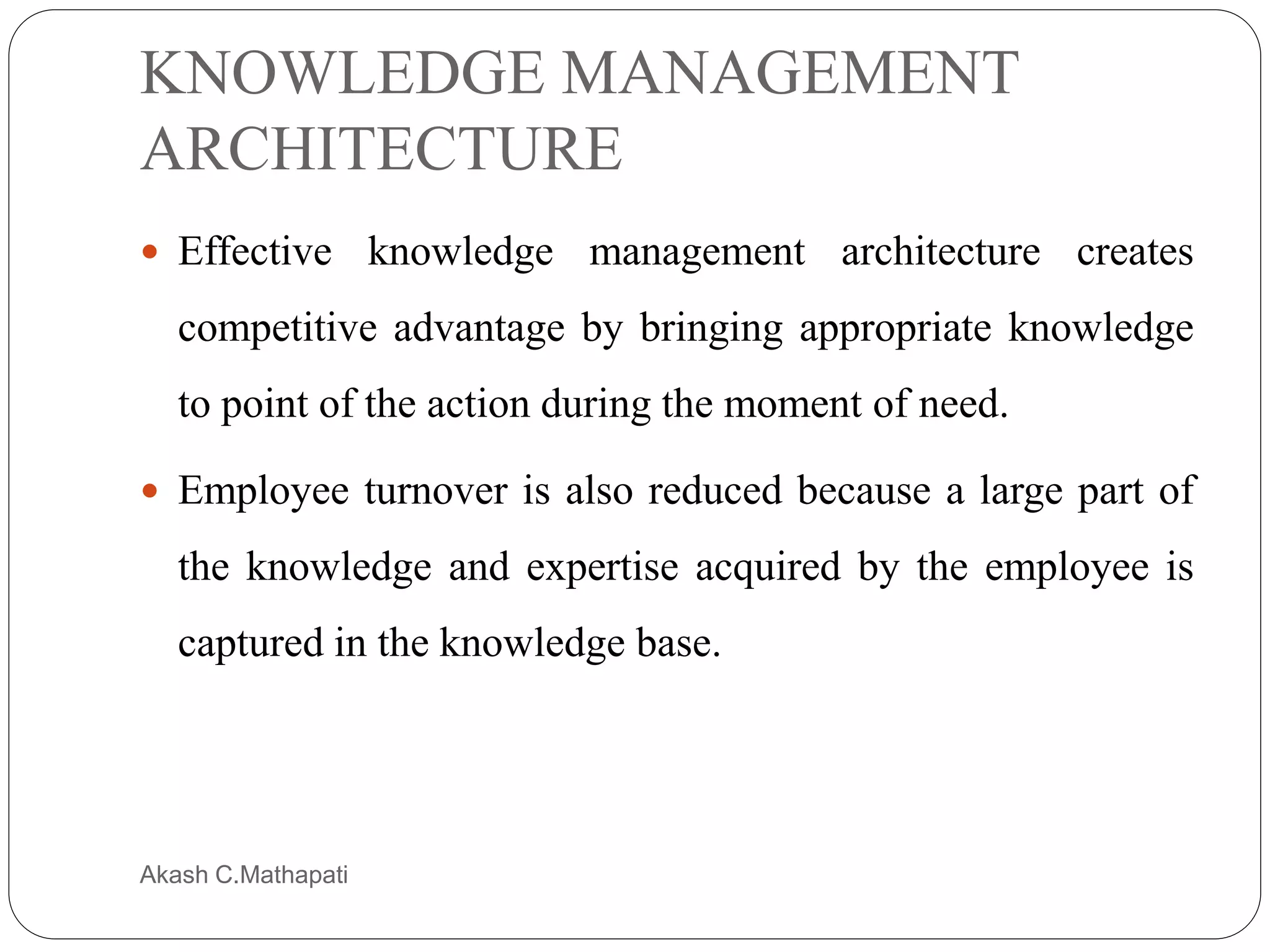Knowledge management architecture | PPTX