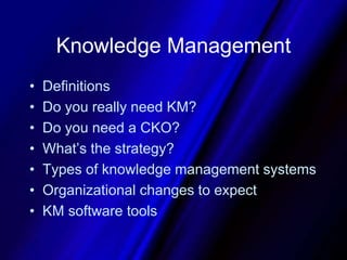 Knowledge Management System Definition