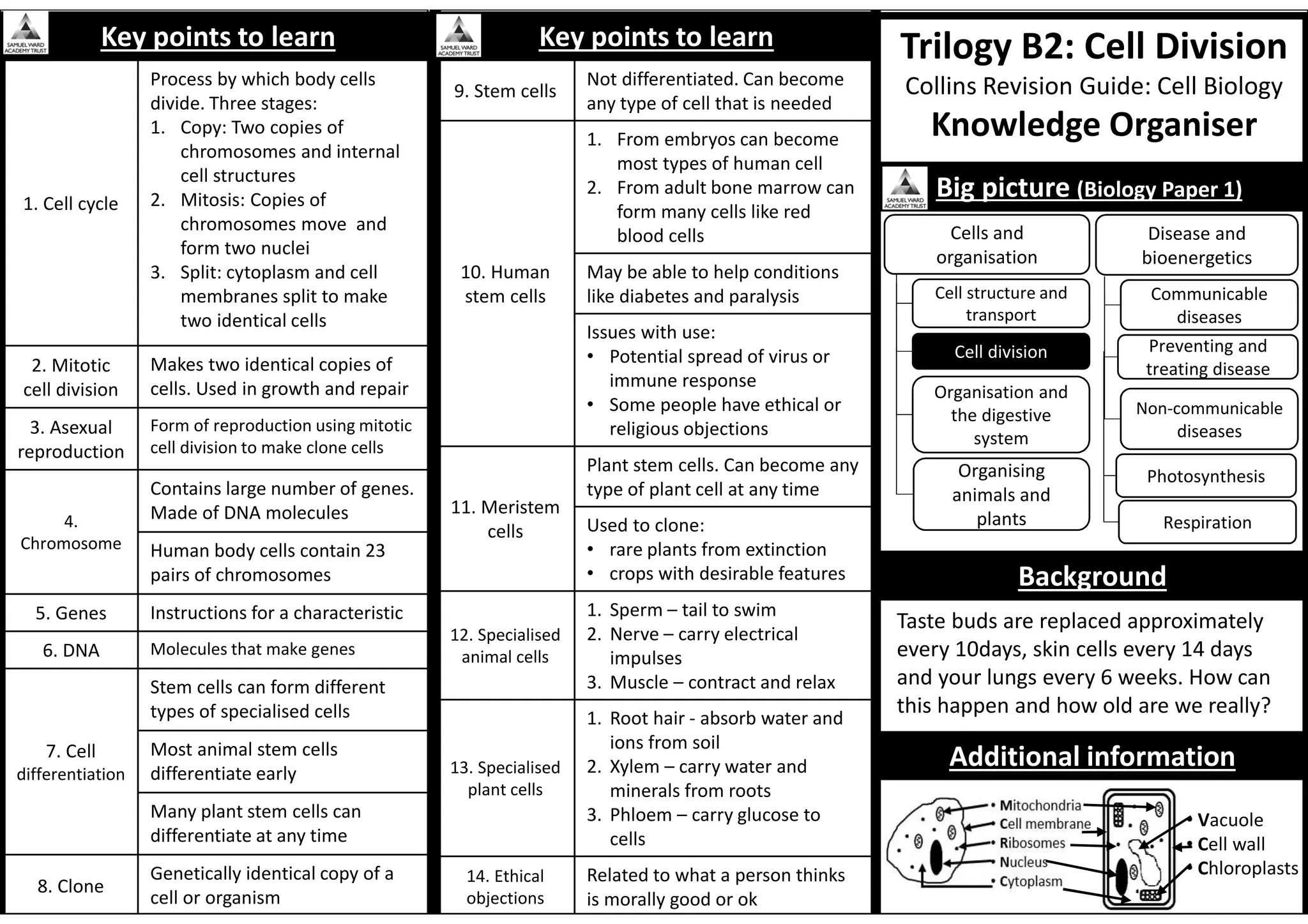 Science knowledge organisers for AQA Science | PDF