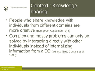Knowledge Sharing over social networking systems | PPT