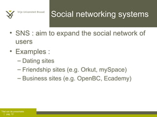 Knowledge Sharing over social networking systems | PPT