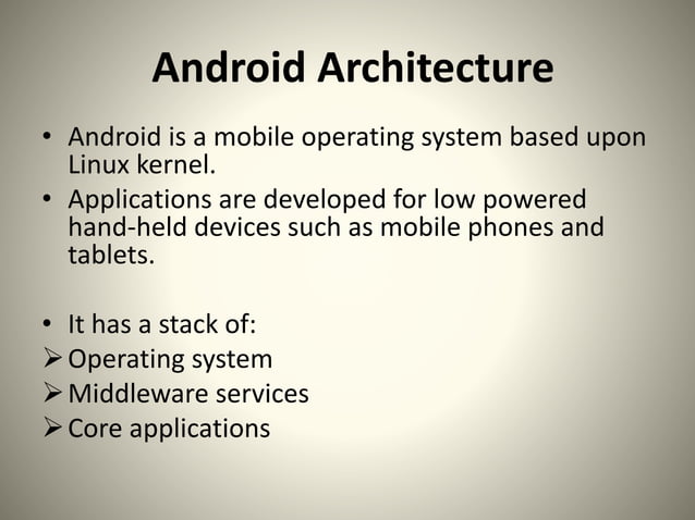 Knowledge about android operating system | PPT | Free Download