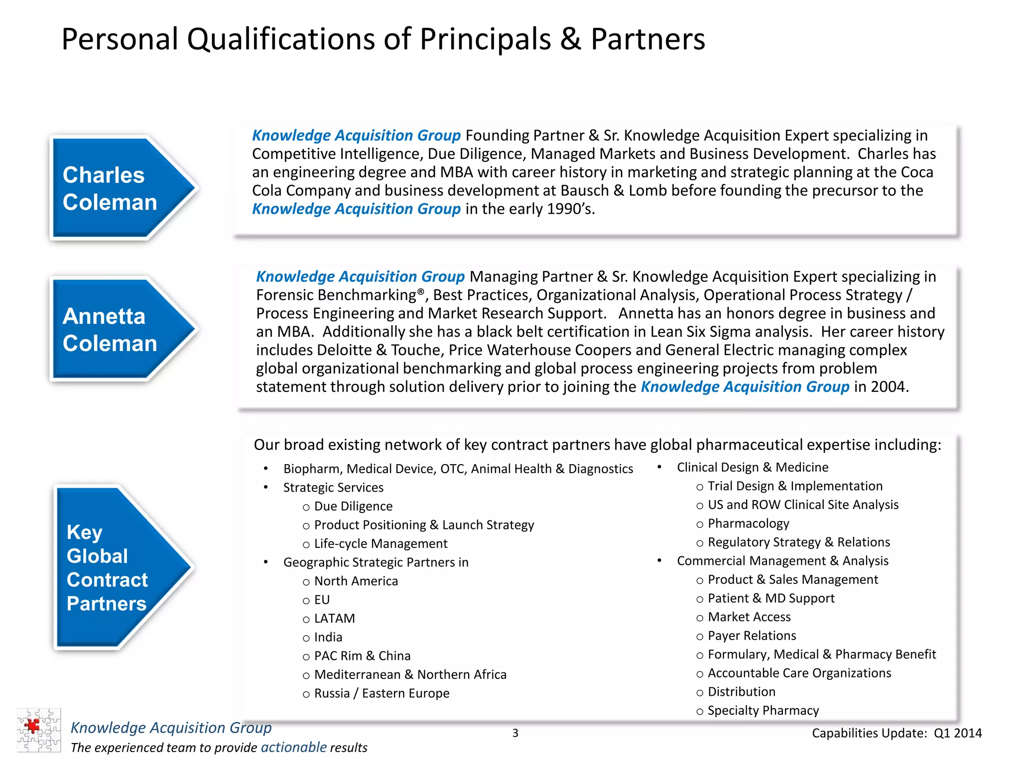 Knowledge acquisition group capabilities 2014 q1 (concise) | PDF
