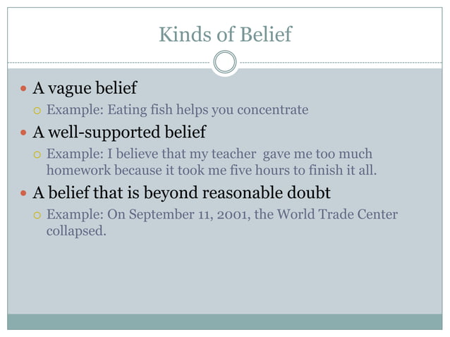 Knowledge and belief | PPTX