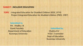 knowledge and curriculum inclusive education | PPT