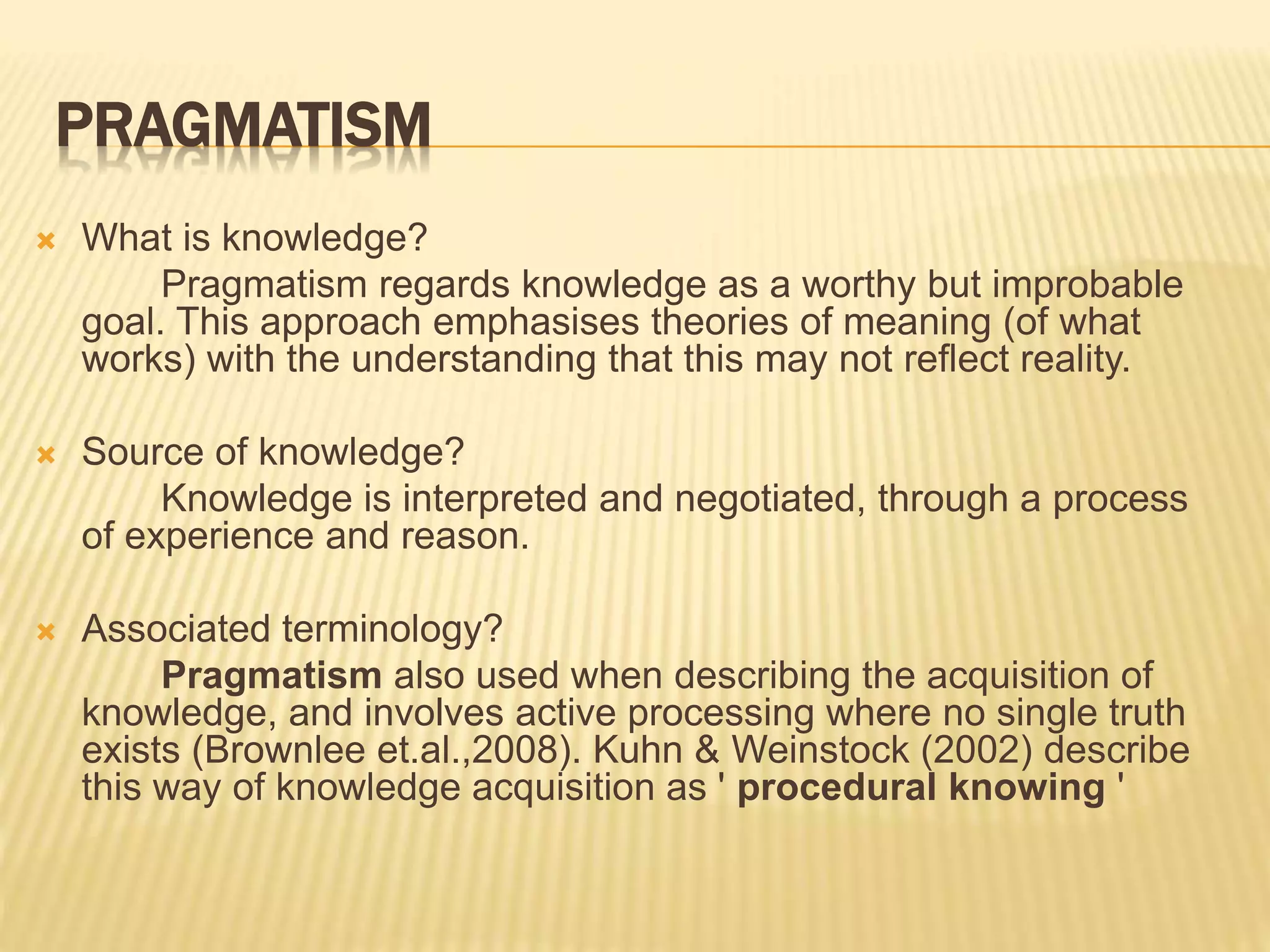 KNOWLEDGE AND CURRICULUM | PPTX