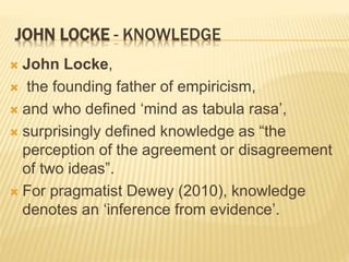 KNOWLEDGE AND CURRICULUM | PPTX