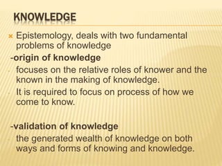 KNOWLEDGE AND CURRICULUM | PPTX