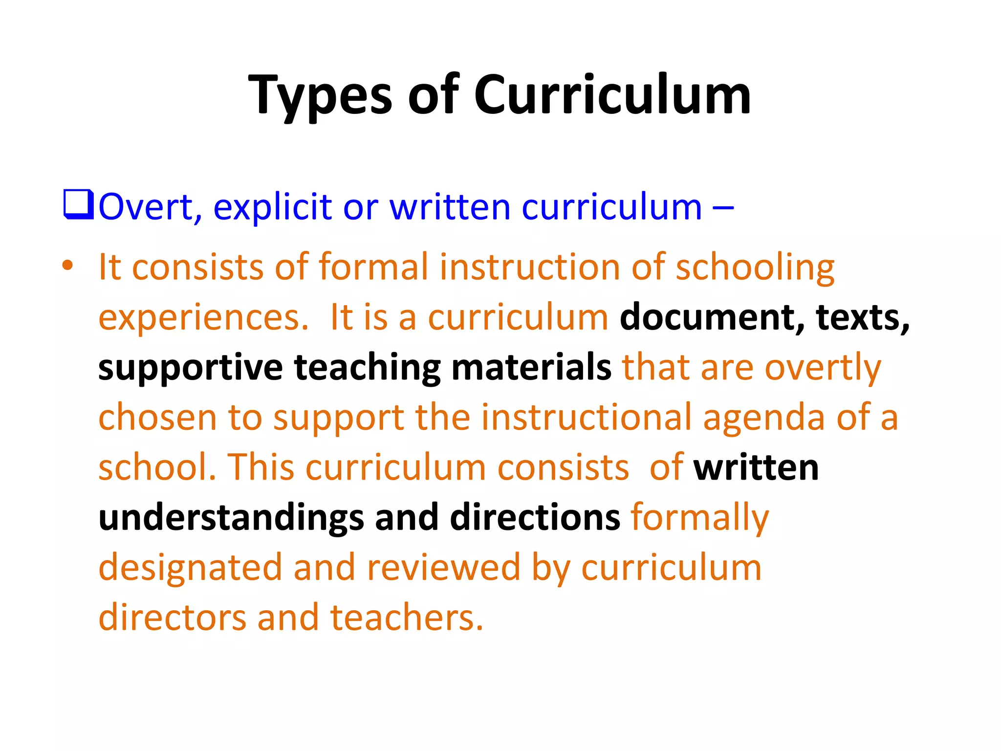 Meaning and Nature of Curriculum | PPTX