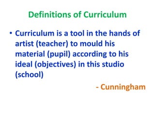 Meaning and Nature of Curriculum | PPTX