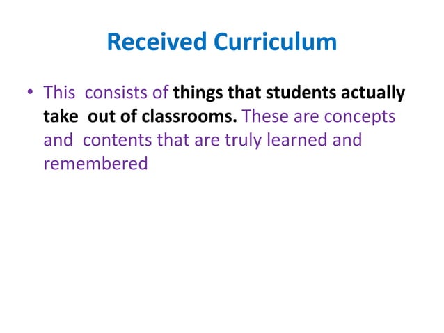 Meaning and Nature of Curriculum | PPT