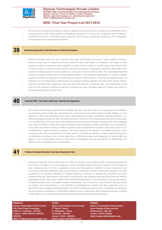 IEEE Final Year Projects 2011-2012 :: Elysium Technologies Pvt Ltd ...