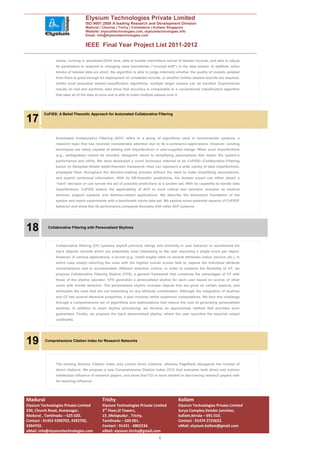 IEEE Final Year Projects 2011-2012 :: Elysium Technologies Pvt Ltd::Knowledge and data ...