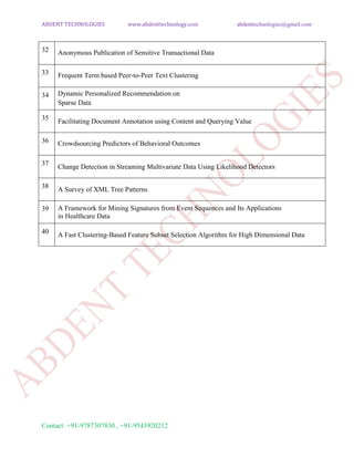 Knowledge and data mining | PDF