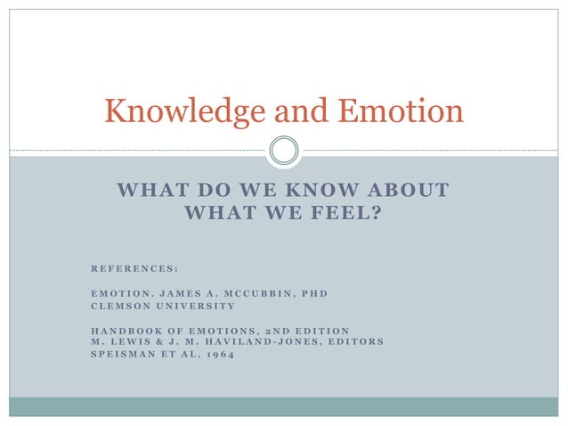 Knowledge and emotion | PPTX