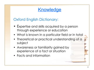 Knowledge and management | PPT