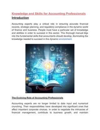 Knowledge and Skills for Accounting Professionals.pdf | Business ...