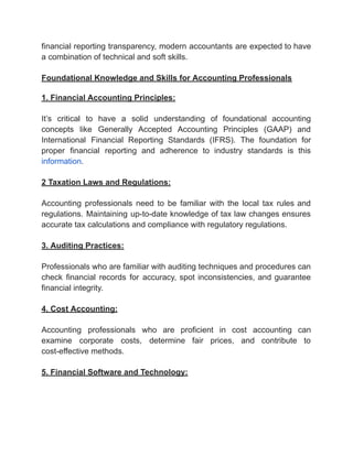 Knowledge and Skills for Accounting Professionals.pdf | Business ...