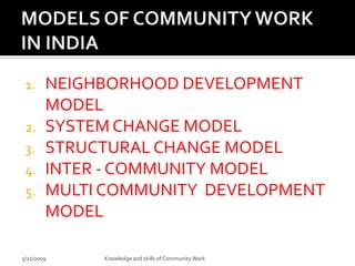 Knowledge and skills required for Community Work | PPTX