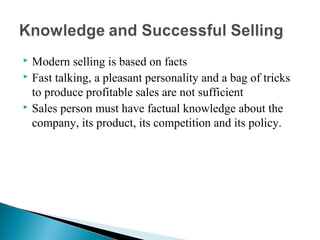 Knowledge and successful selling | PPT