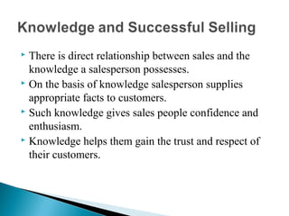 Knowledge and successful selling | PPT