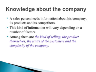 Knowledge and successful selling | PPT