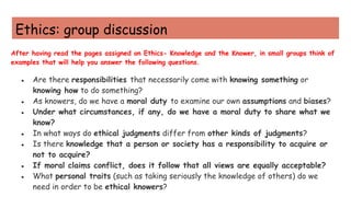 knowledge and the knower, tok theme ...
