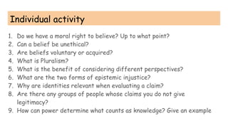 knowledge and the knower, tok theme ...