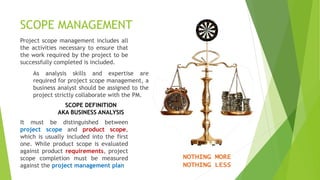 Knowledge areas of project management processes | PPTX | Business ...