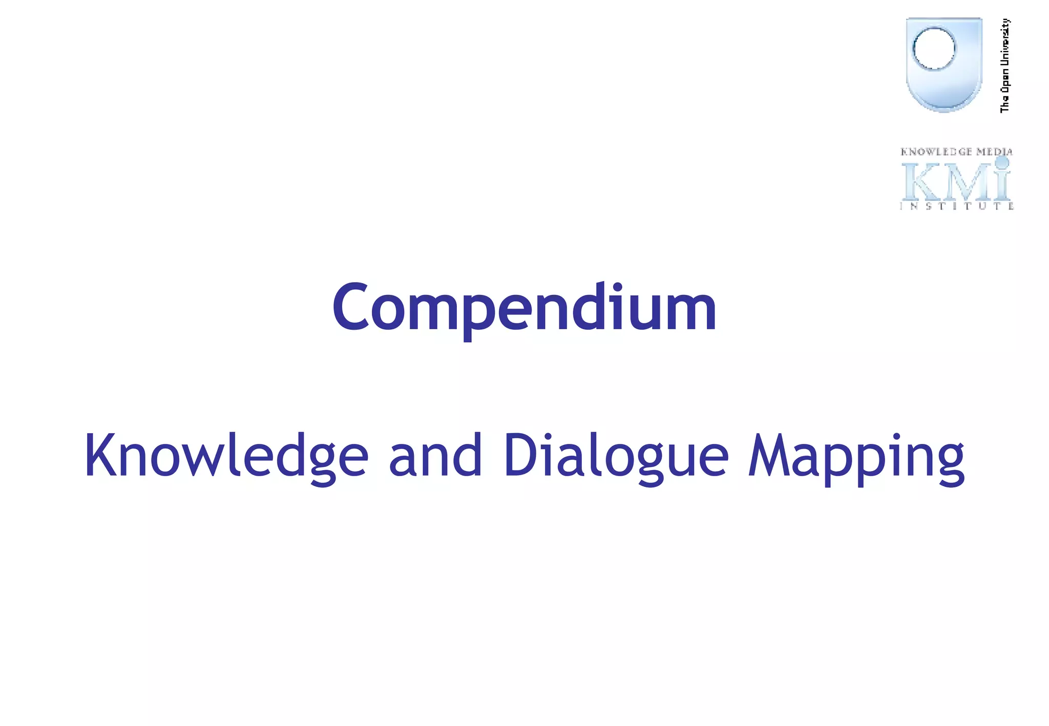 Knowledge/Argument/Dialogue Mapping and Social Software | PPT