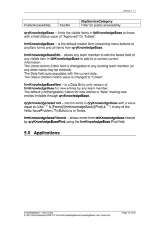 ICT Central Knowledge Base documentation | PDF
