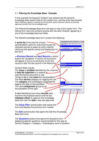 ICT Central Knowledge Base documentation | PDF
