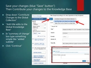 Tips for fixing OCLC Knowledge Base broken links | PPT