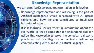 Knowledge Base and Representation.pptx | Programming Languages | Computing