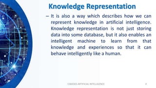 Knowledge Base and Representation.pptx | Programming Languages | Computing