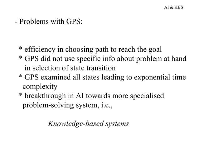 Knowledge-based Systems | PPT | Artificial Intelligence | Technology & Computing