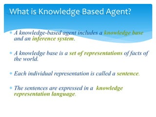 Knowledge Based Agent | PPTX