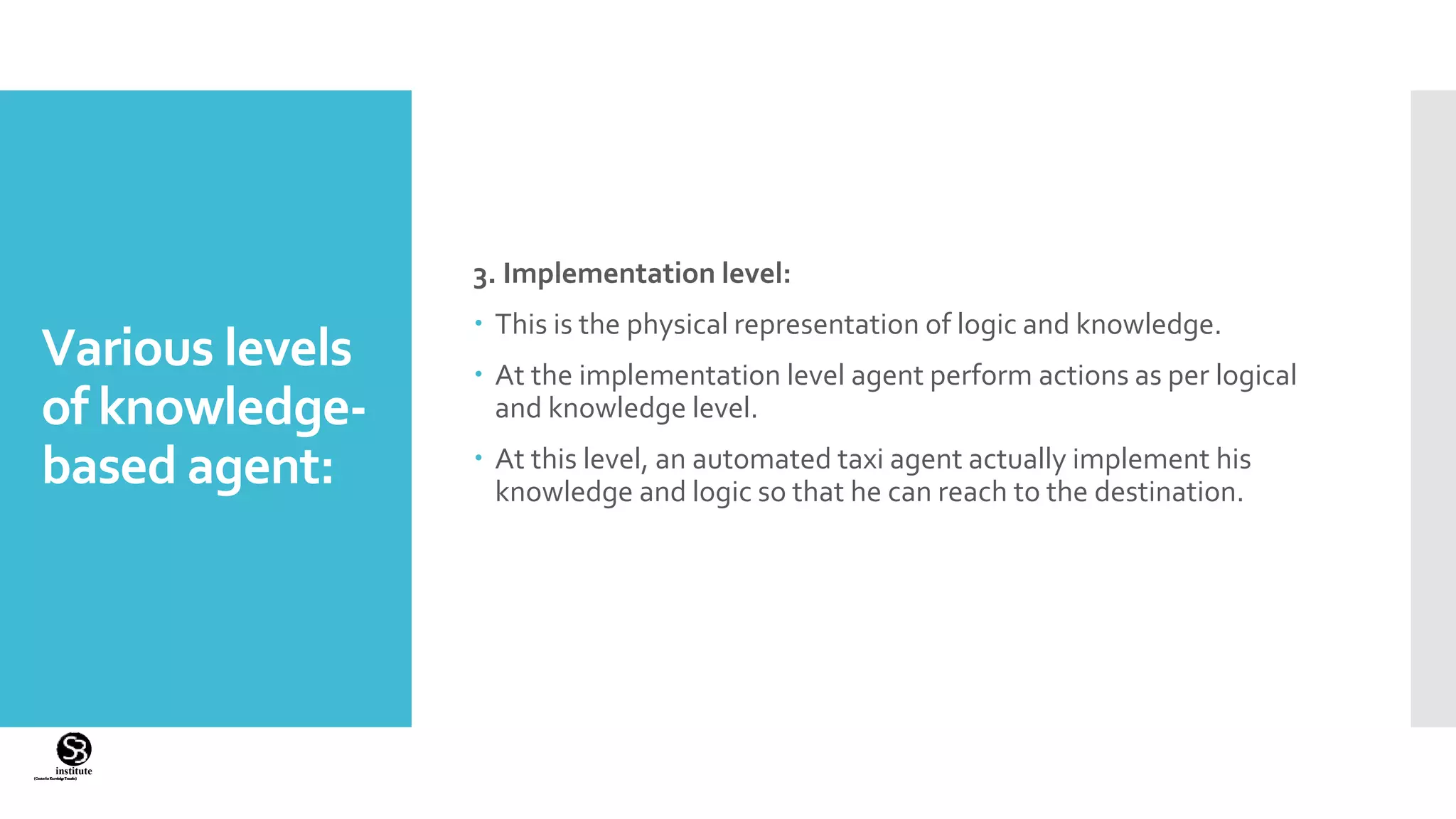 Knowledge based agents | PPTX