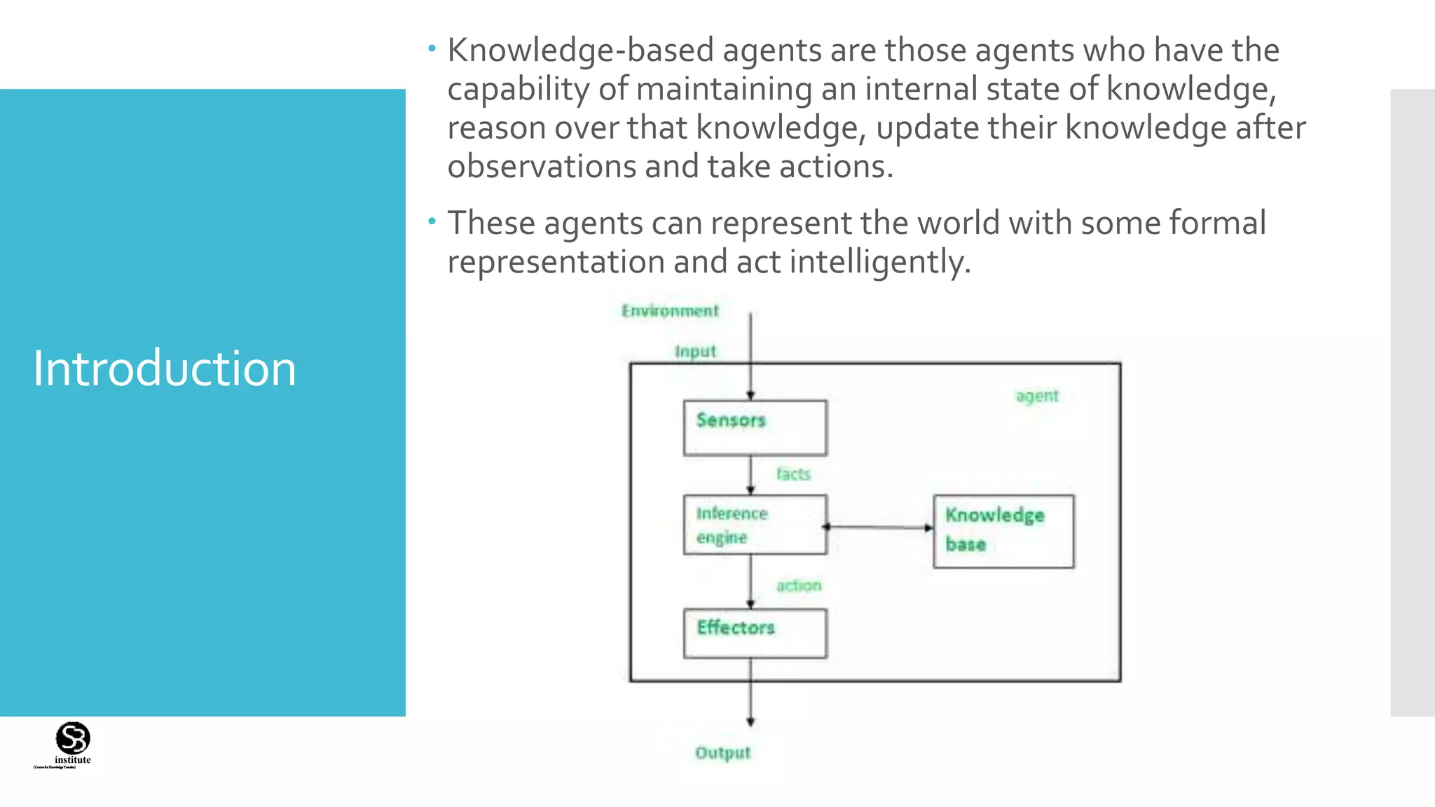 Knowledge based agents | PPTX