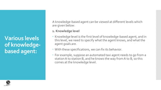 Knowledge based agents | PPTX